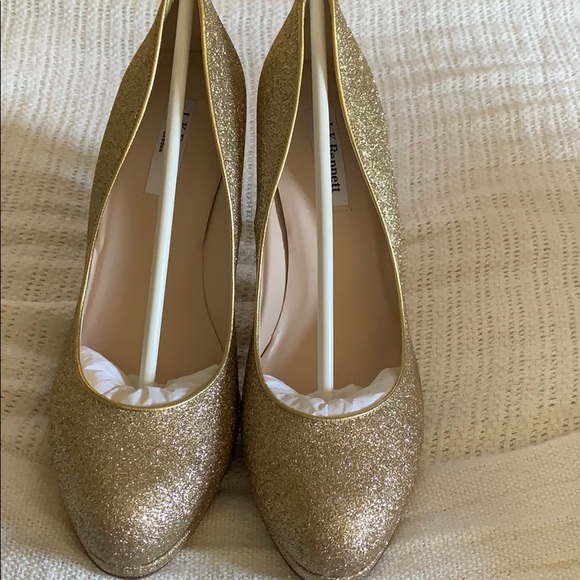 LK Bennett | Shoes | Gold Sparkle Lk Bennett Sledge Shoes New In Box ...